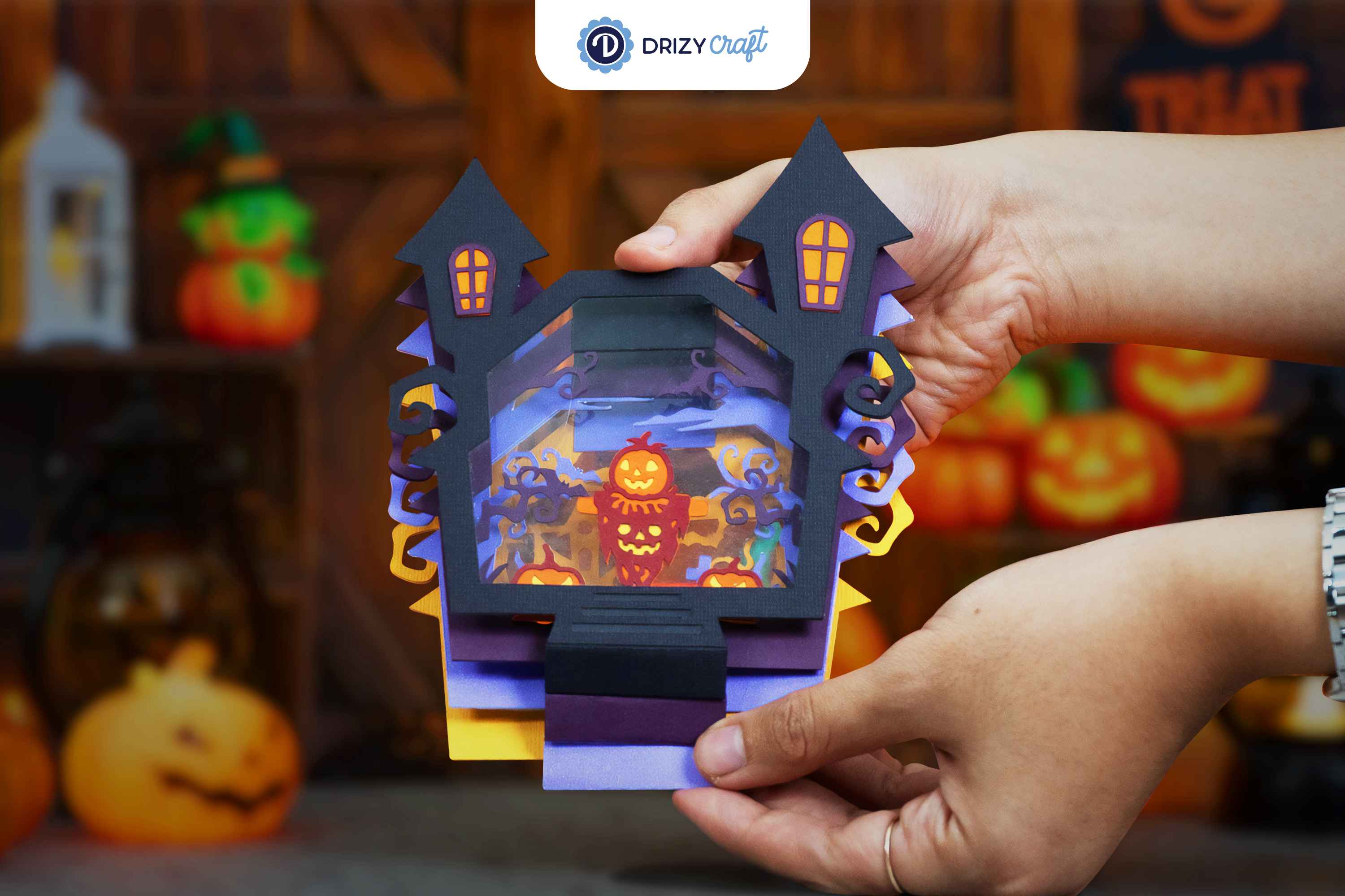 Halloween Castle Pop Up - 3D SVG | Drizy Craft